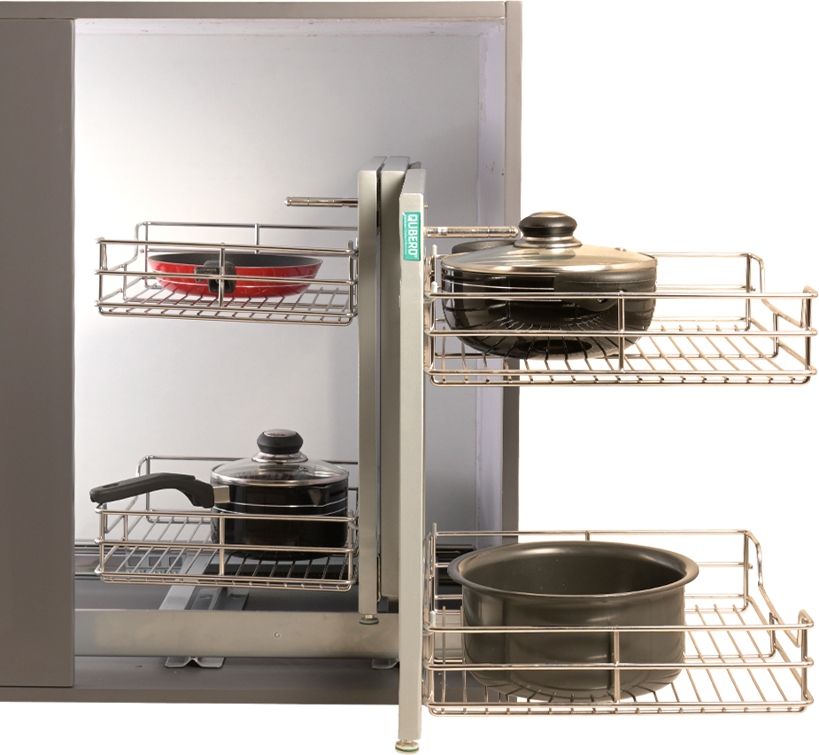 Stainless Steel Premium Magic Corner Oragnizer by Qubero
