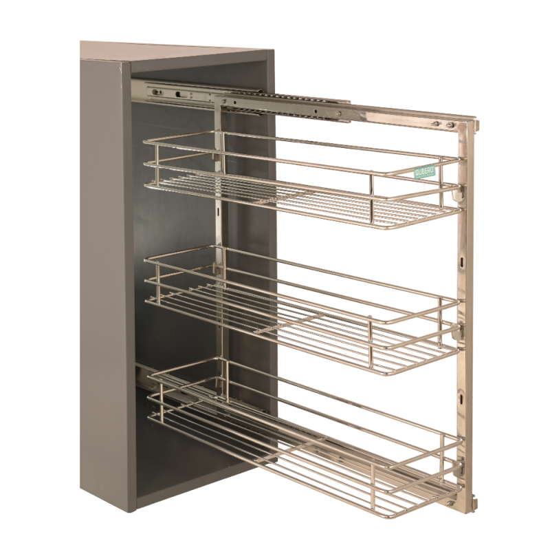Stainless Steel Single Pull Out - Qubero - Modular Kitchen,Wardrobe and ...
